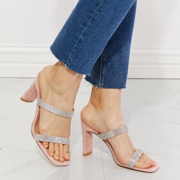 Melody | Shoes | Mmshoes Leave A Little Sparkle Rhinestone Block Heel ...